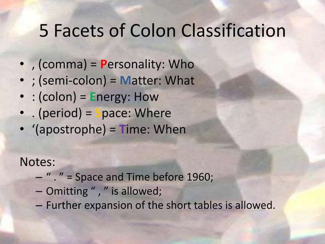 Faceted Classification System In Libraries Pptx Technology And Computing