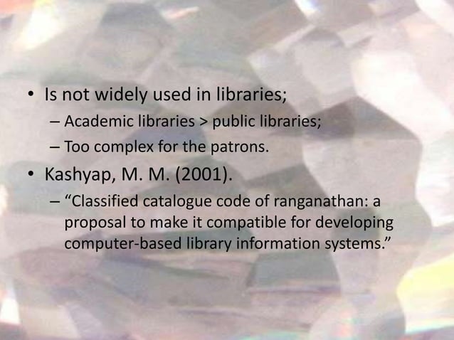 Faceted Classification System in Libraries | PPTX | Technology & Computing