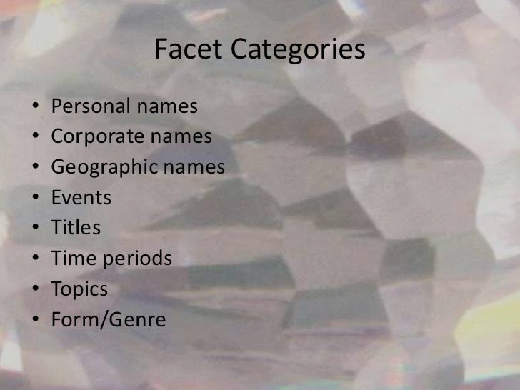 Faceted Classification System in Libraries
