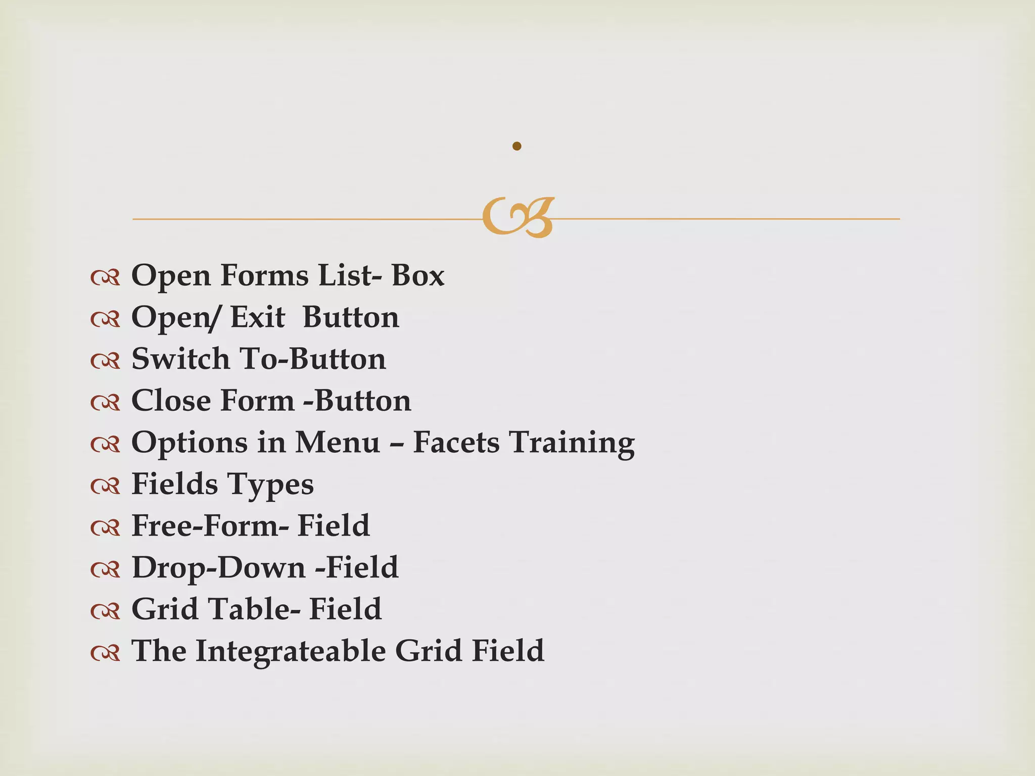 Facets training | PPTX