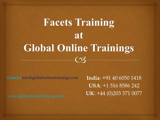 Facets training | PPTX
