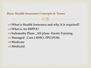 Facets training | PPTX