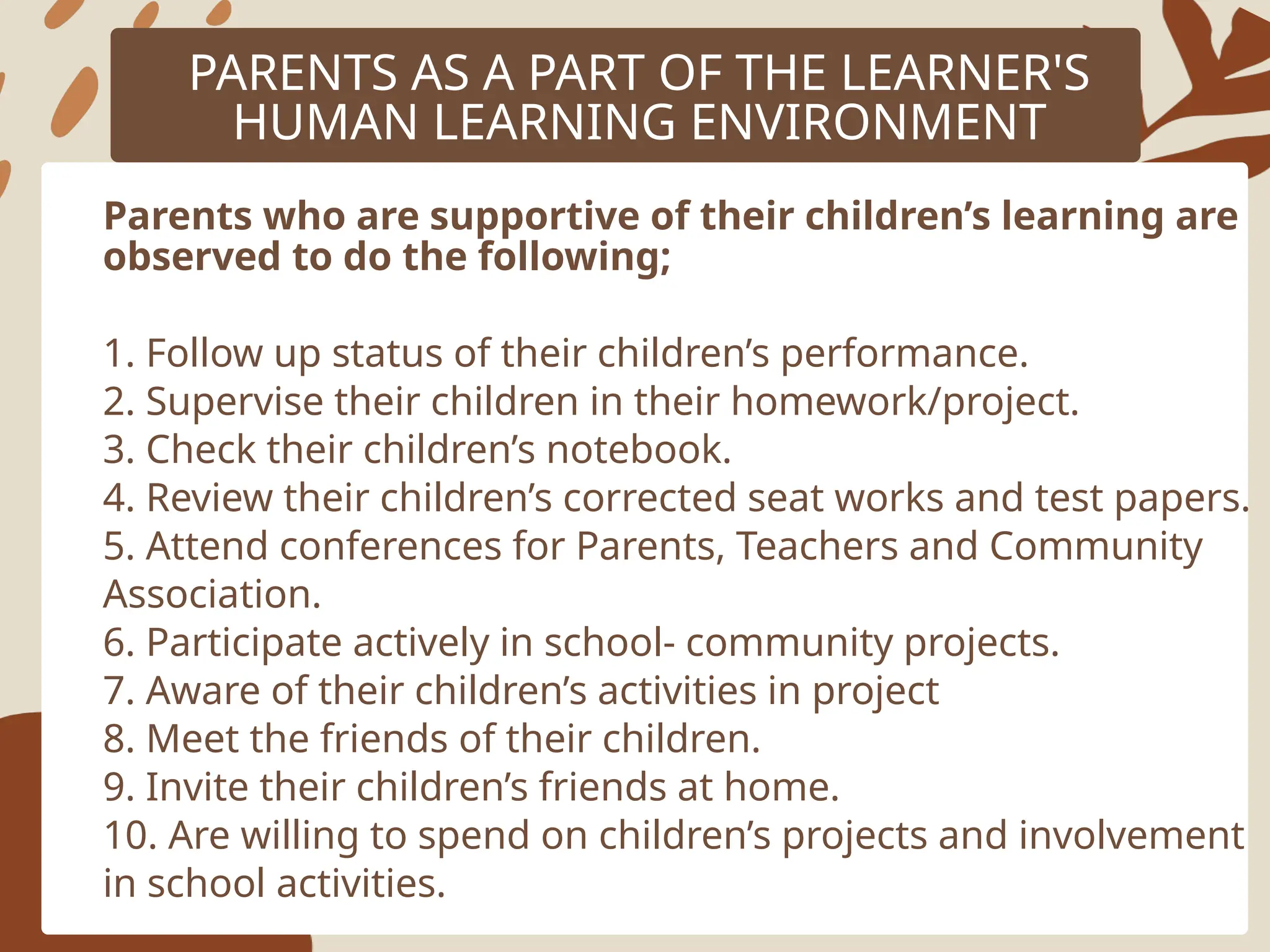 facilitating learner-centered classroom report | PPT