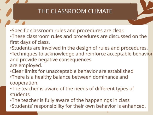 facilitating learner-centered classroom report | PPT