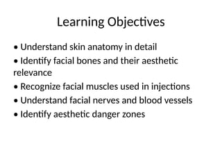 facial anatomy, muscles, bones, blood vessels | PPTX