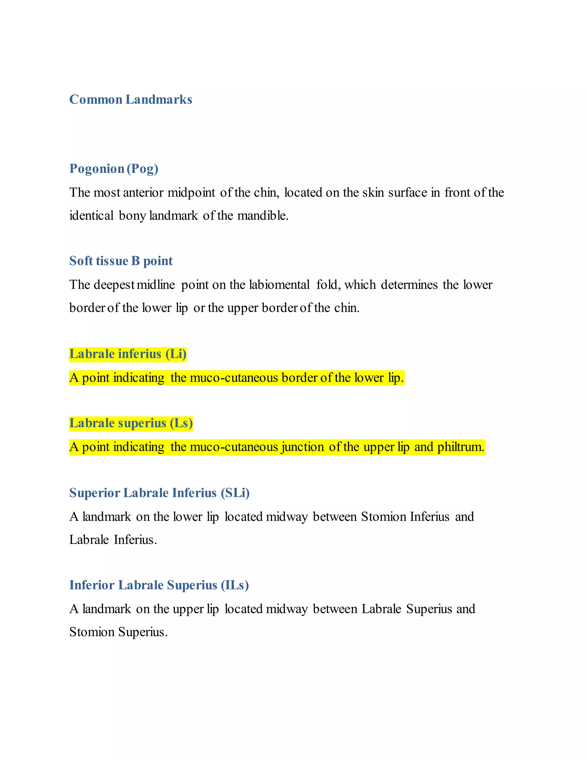 Facial anthropometry / for orthodontists by Almuzian | DOCX
