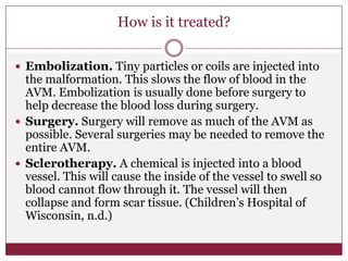 Facial arteriovenous malformations | PPTX