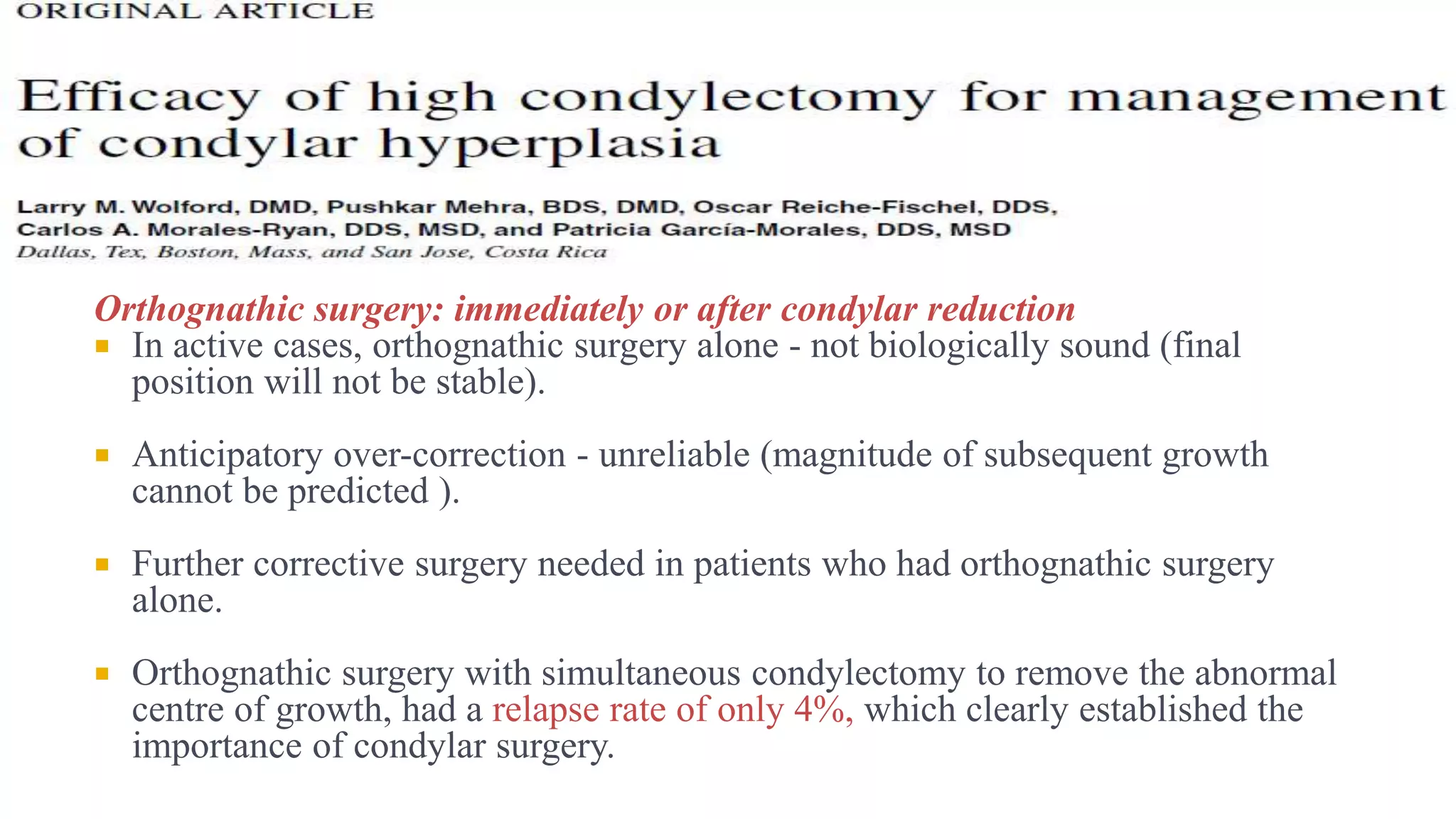 Facial asymmetry condylar hyperplasia and hemifacial microsomia | PPTX