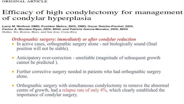 Facial Asymmetry Condylar Hyperplasia And Hemifacial Microsomia