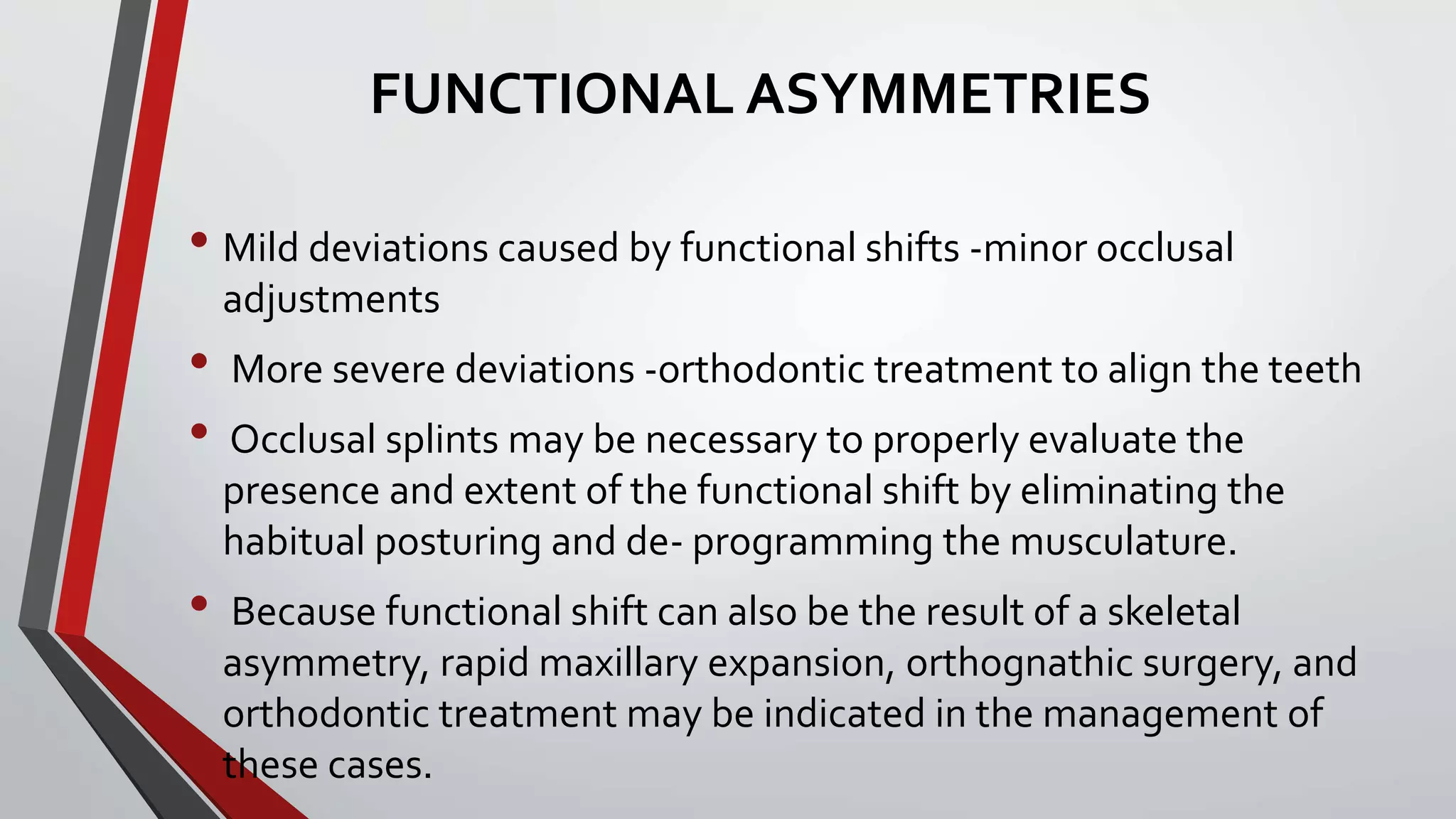 Management of Facial asymmetry | PPTX