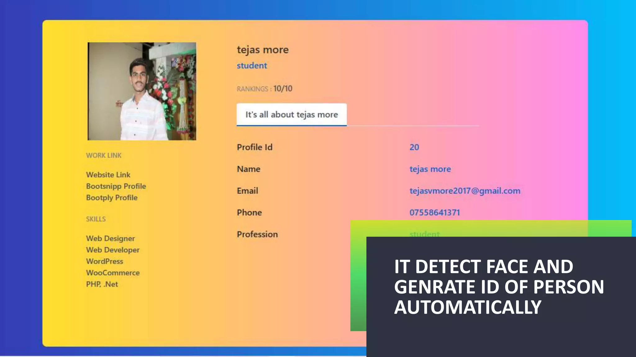 Face Recognition Attendance System Pptx