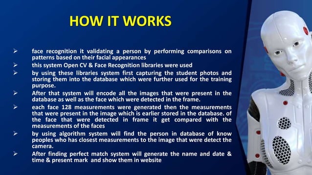 Face Recognition attendance System.pptx | Computing | Technology & Computing