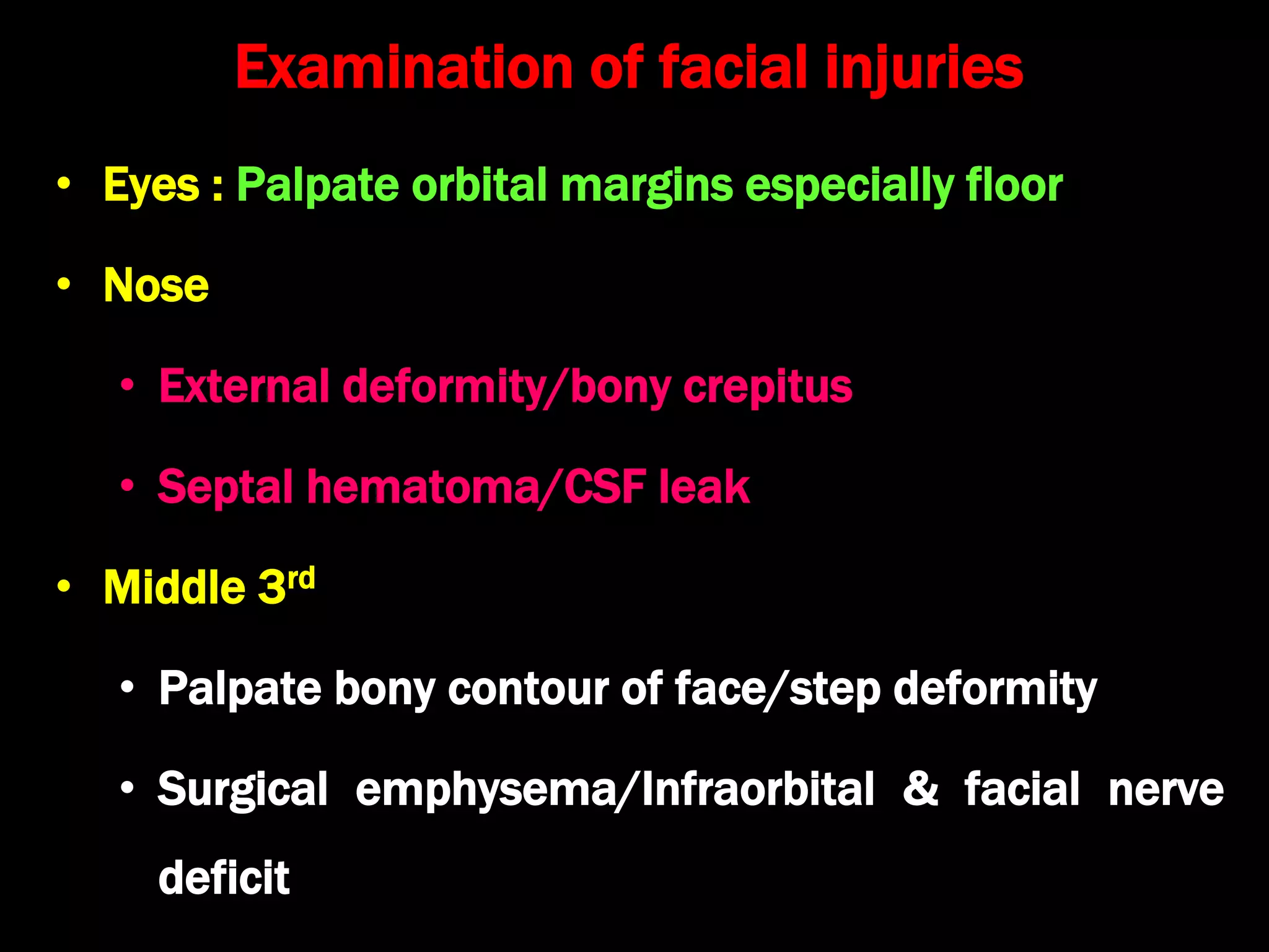 Facial bone fractures | PPT