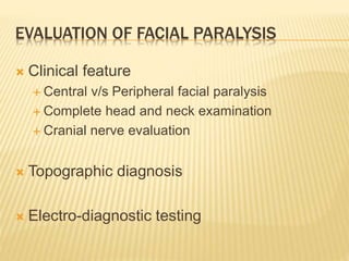 Facial nerve, its disorders & management | PPTX
