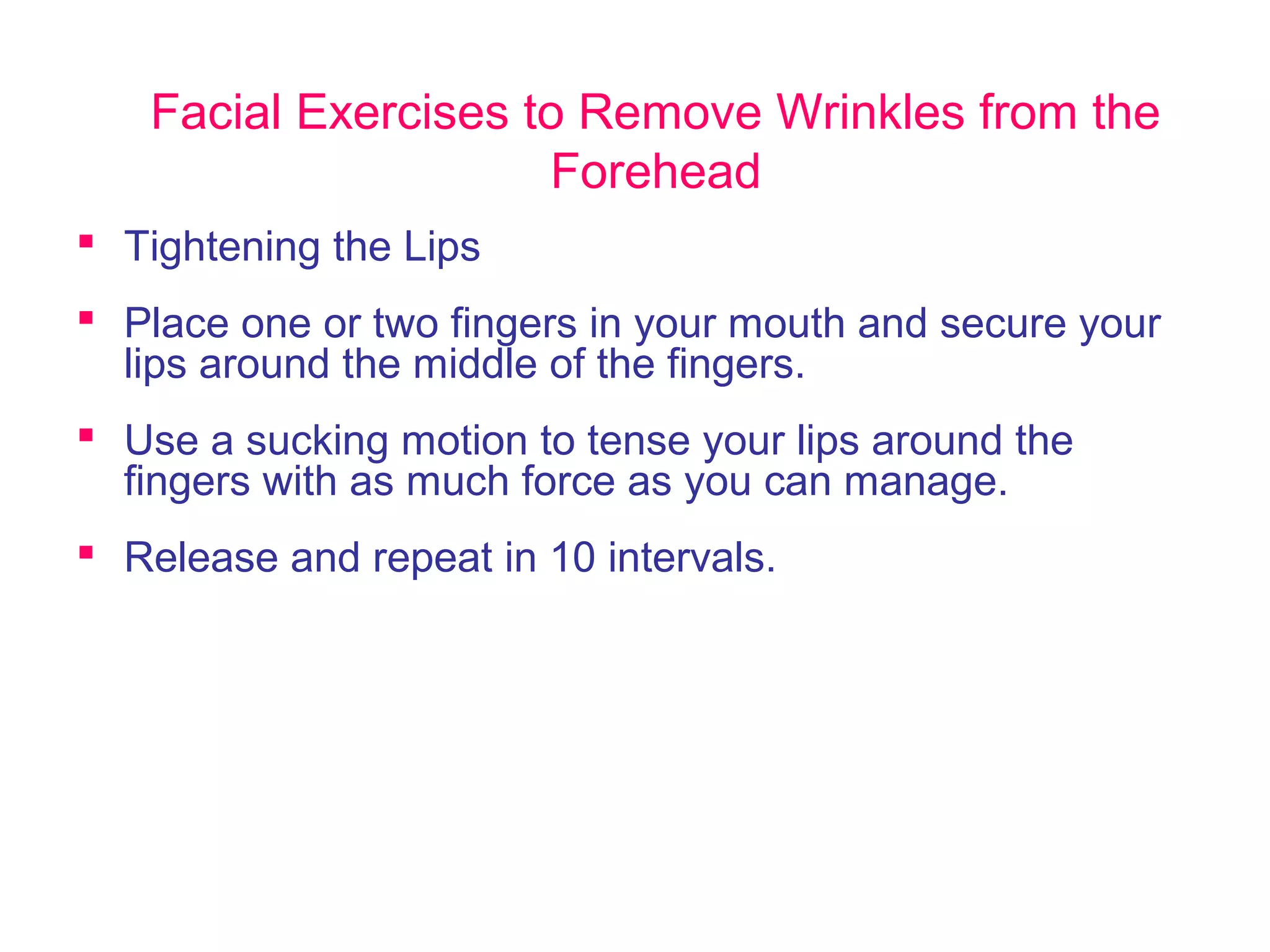Facial exercises for men | PPT