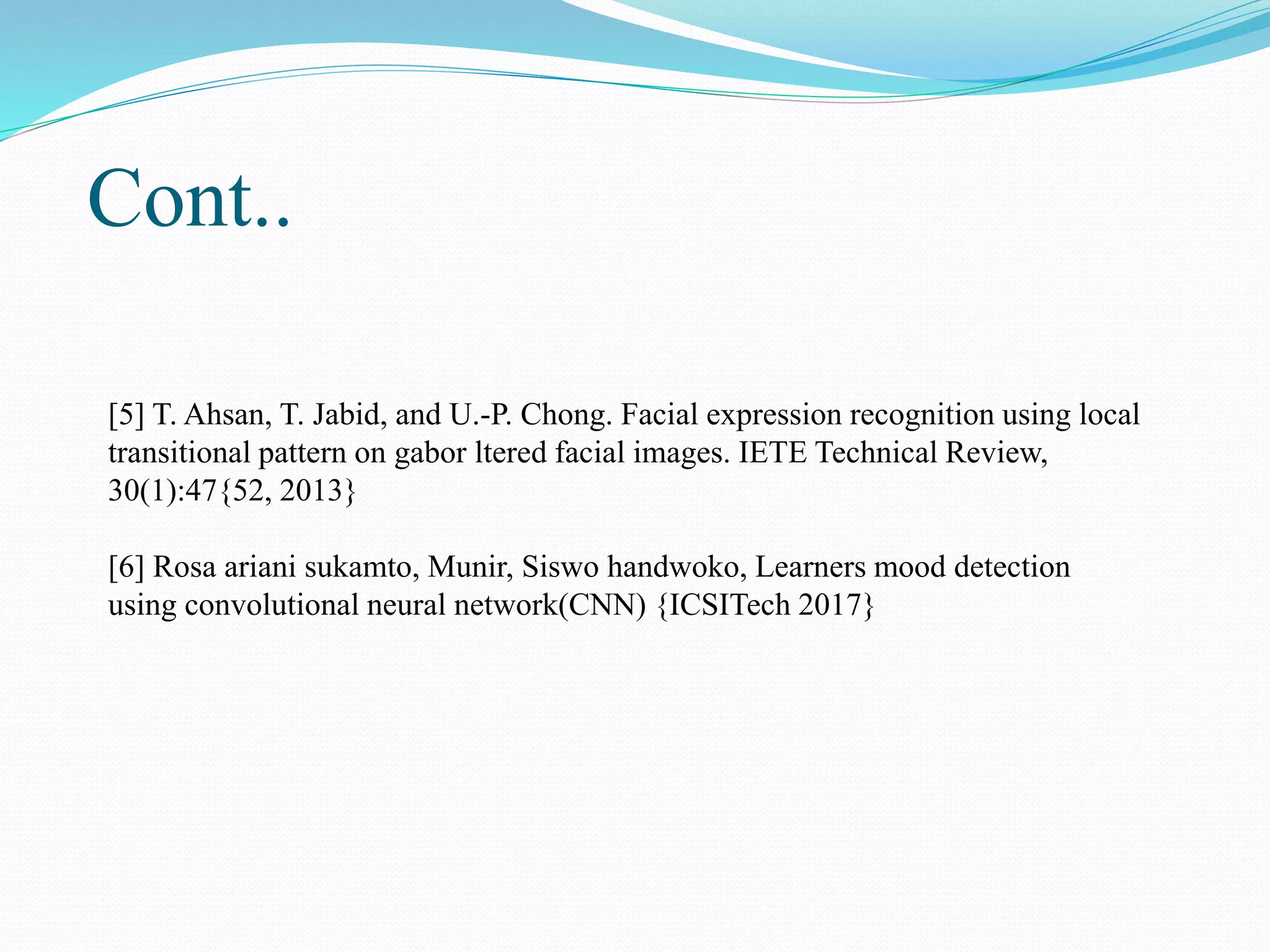 Facial Expression Recognition System using Deep Convolutional Neural Networks. | PPTX