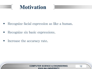 Facial expression recognition based on image feature | PPTX