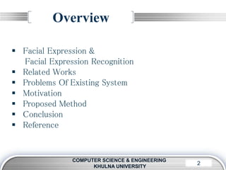 Facial expression recognition based on image feature | PPTX