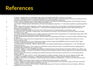Facial Feature Analysis For Model Based Coding | PPT