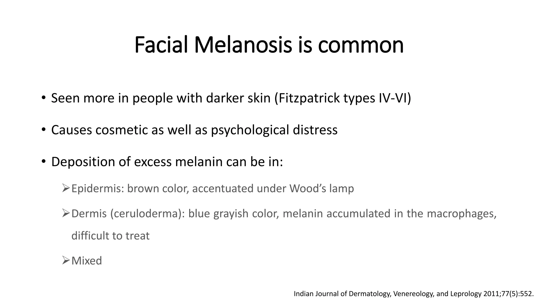 Facial hypermelanosis | PPTX | Skin and Dermatology | Diseases and ...