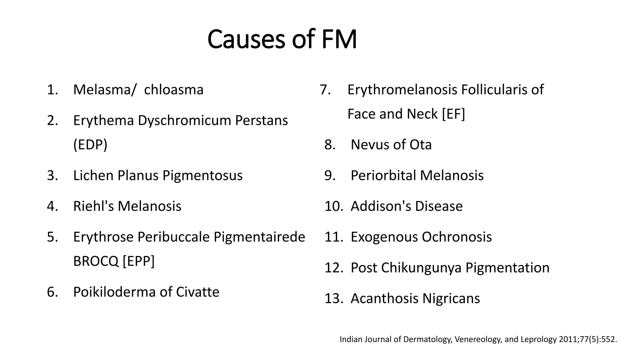 Facial hypermelanosis | PPTX