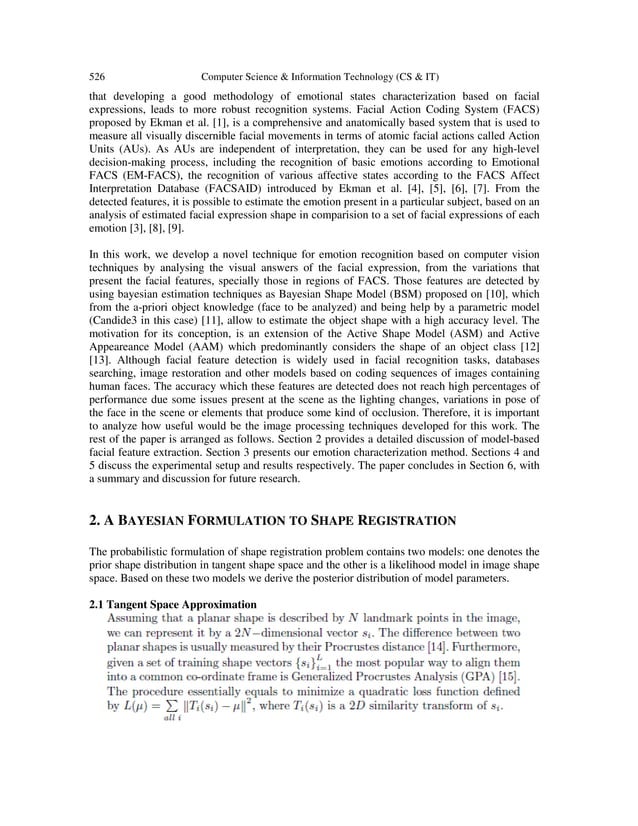 Facial landmarking localization for emotion recognition using bayesian shape models | PDF