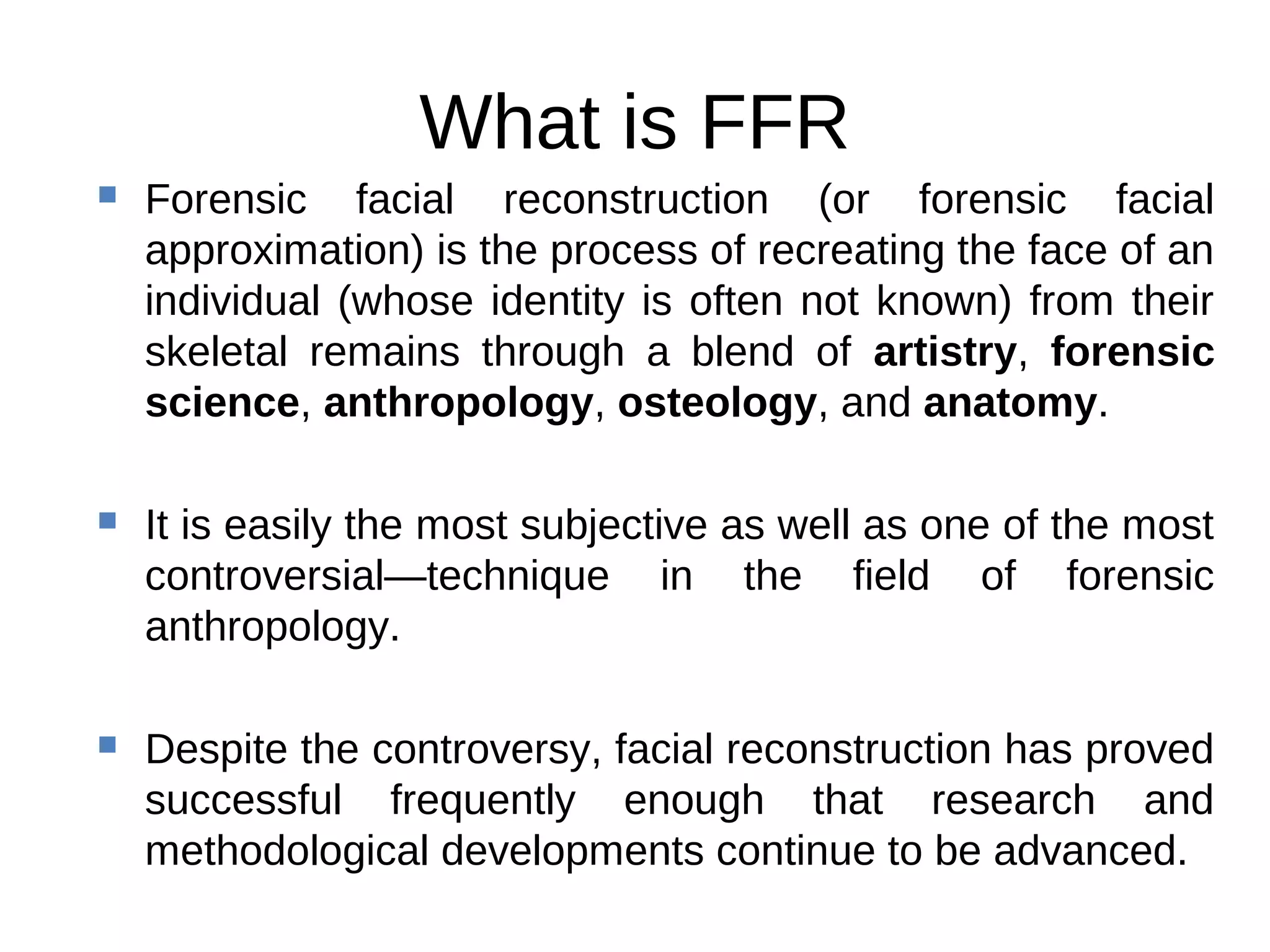 forensic facial reconstruction | PPT