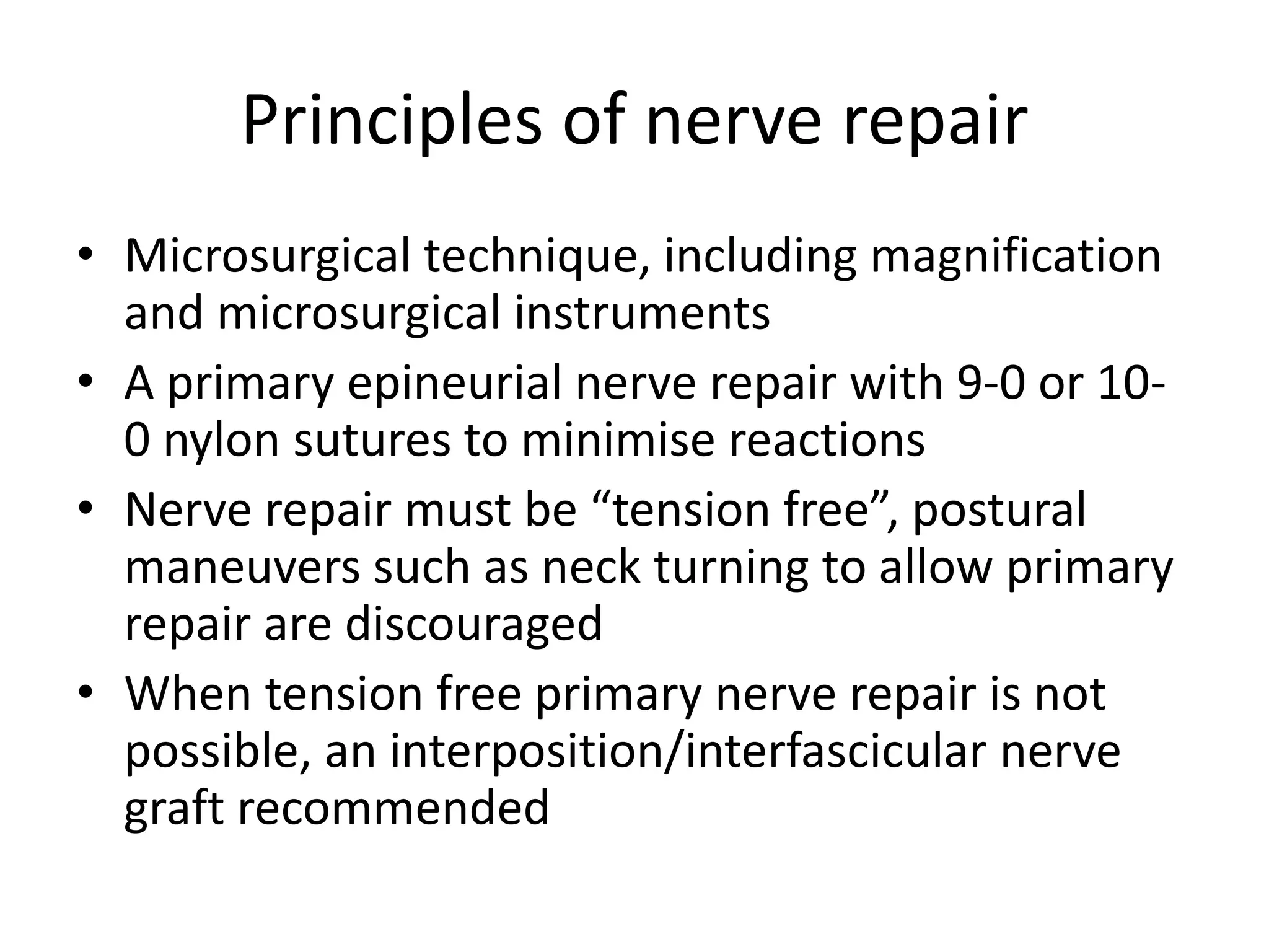Facial nerve traumatic injury and repair | PPTX