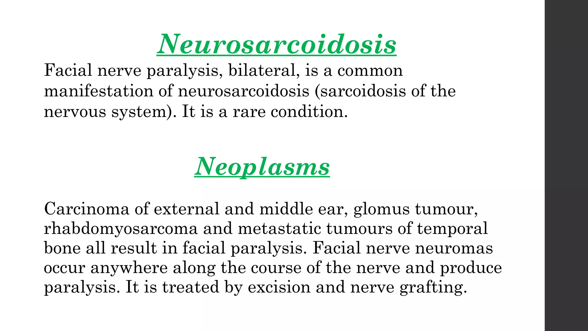 Facial Nerve Paralysis | PPT