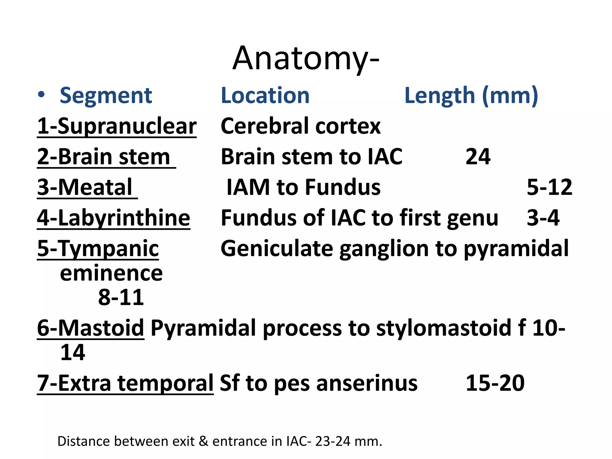 Facial nerve anatomy and important aspects | PPTX