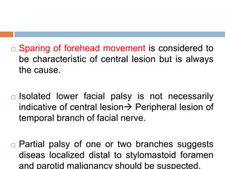Facial nerve paralysis common causes | PPTX
