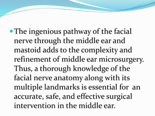 Facial nerve anatomy | PPTX