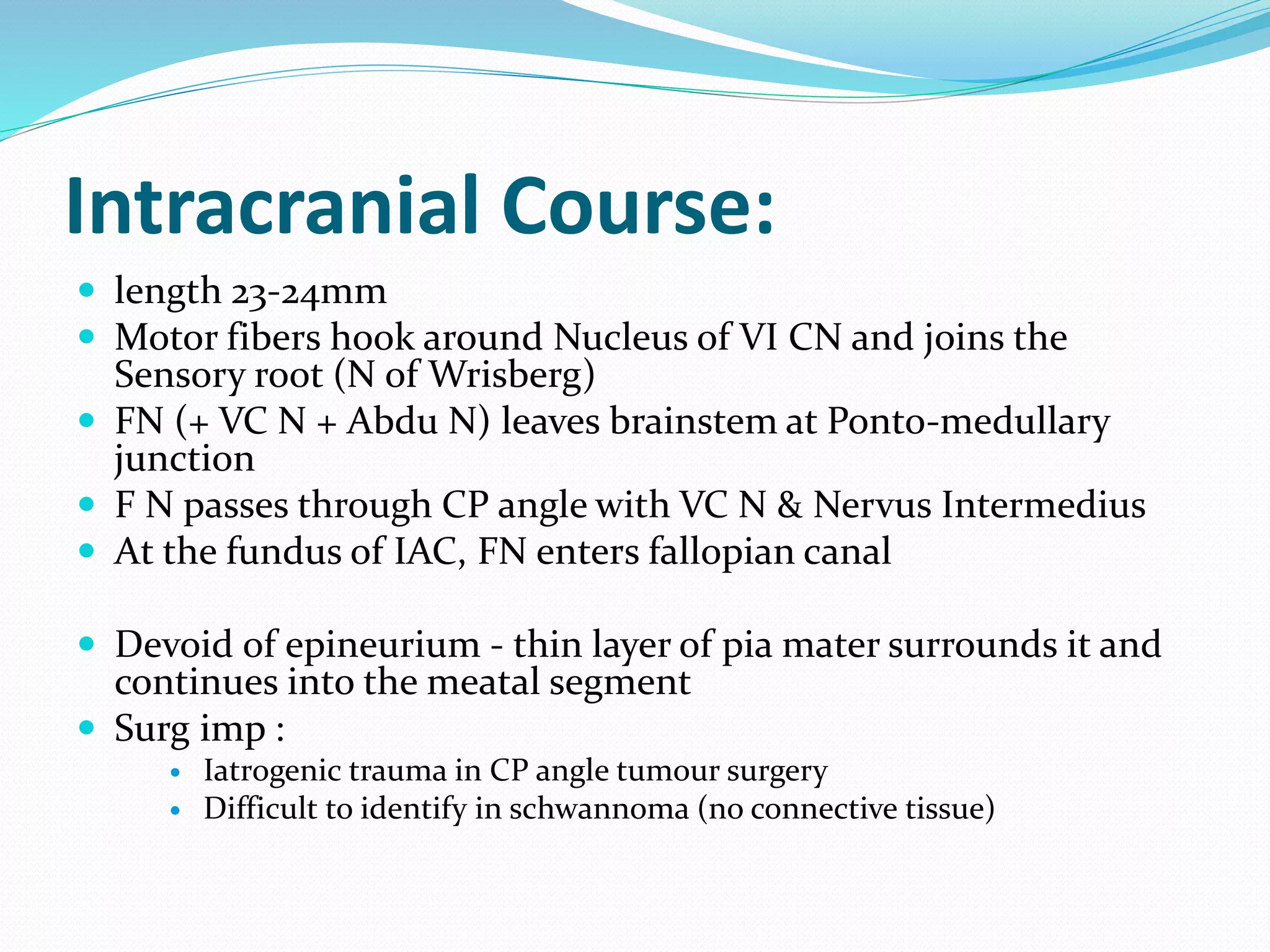 Anatomy of Facial Nerve | PPTX