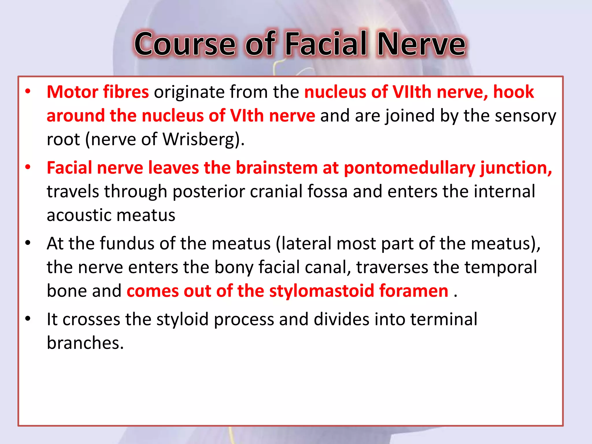 Facial nerve and its disorders | PPTX