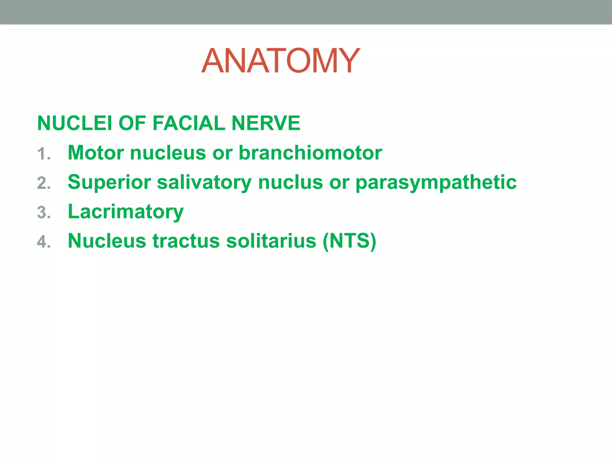 Facial nerve and its disorders | PPTX