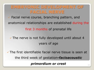 Facial nerve and its extracranial and intracranial rots | PPTX