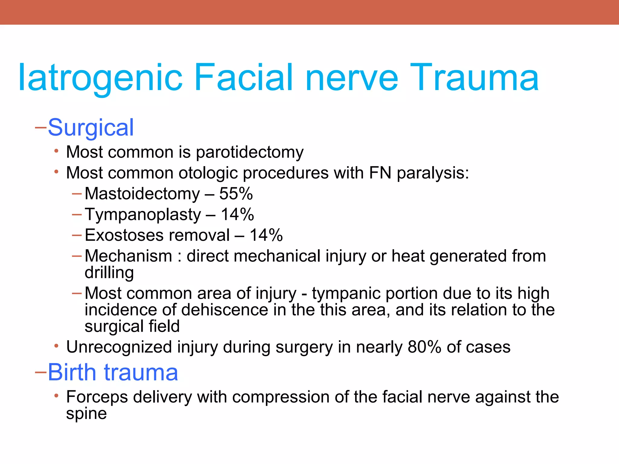 Facial nerve injury | PPT