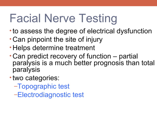 Facial nerve injury | PPT