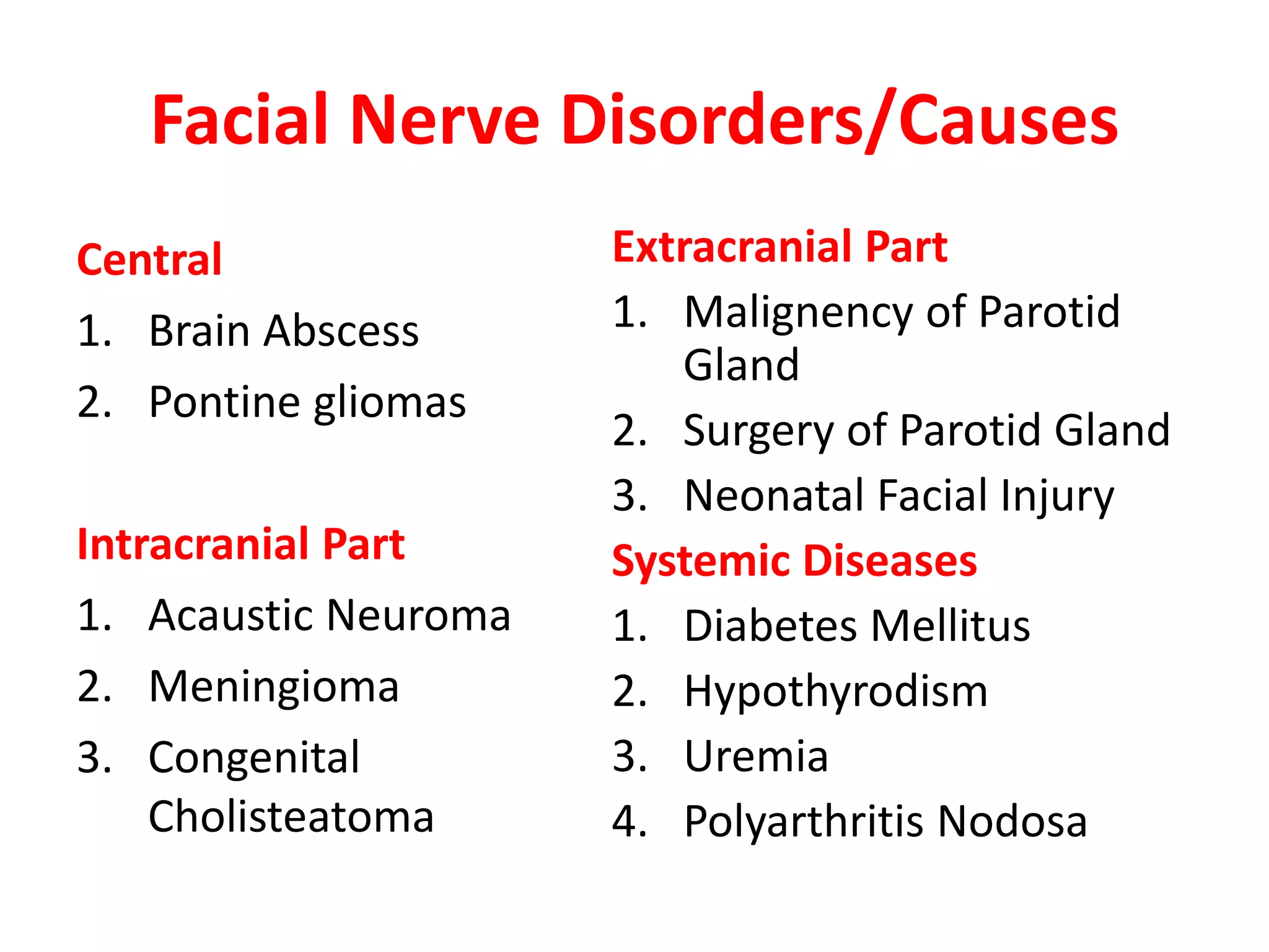 Facial Nerve lesions | PPTX