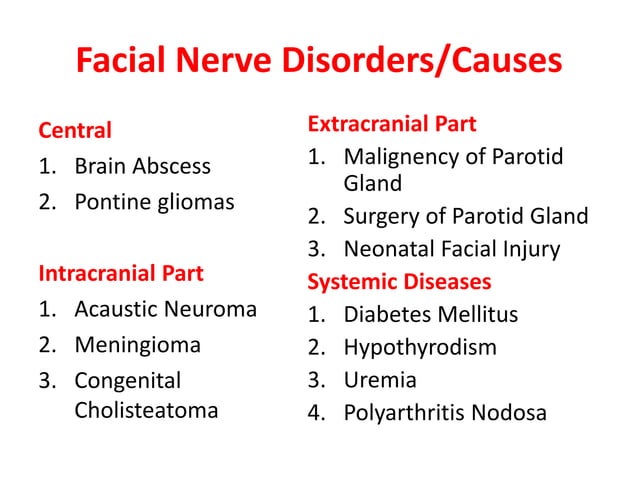 Facial Nerve lesions | PPTX | Ear, Nose and Throat Conditions ...