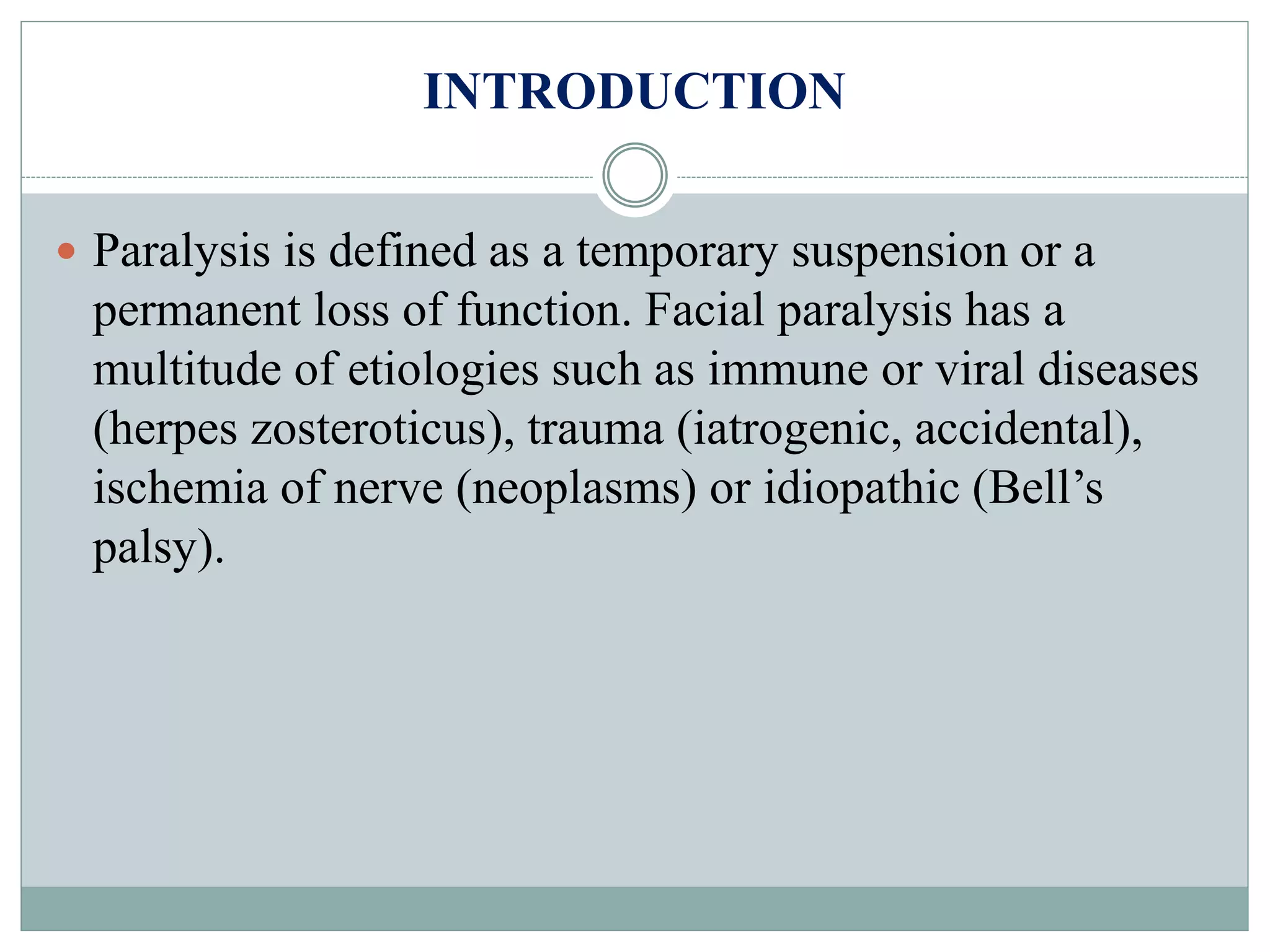 Facial nerve palsy | PPTX