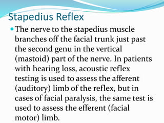 Facial nerve tests | PPTX