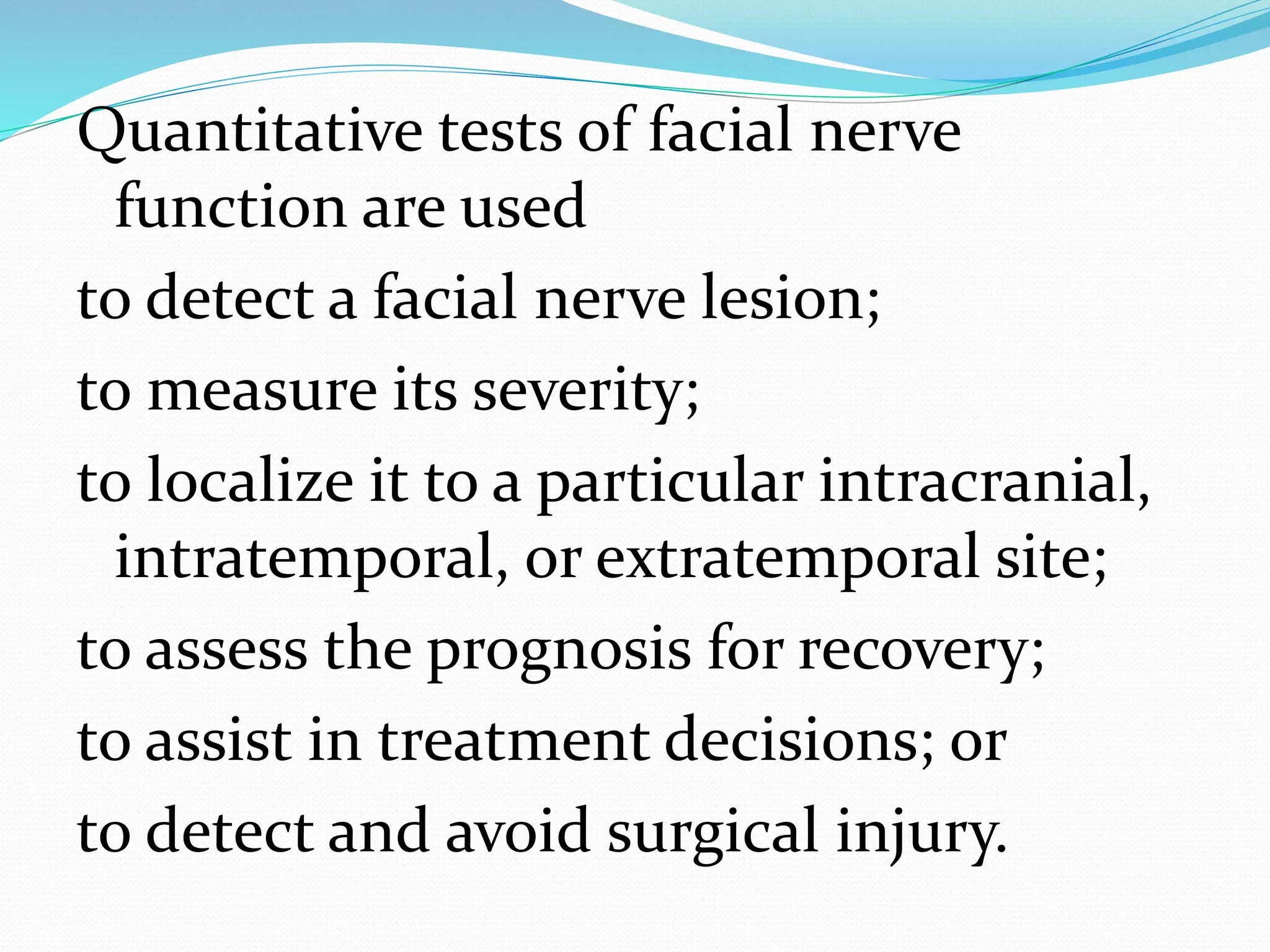 Facial nerve tests | PPTX