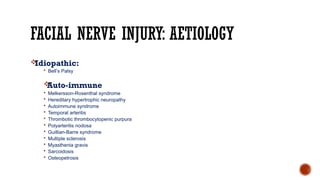 facial nerve Anatomy and leison and investigationspptx | PPTX