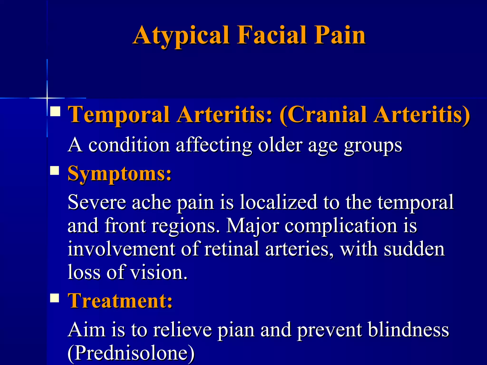 Facial pain | PPT