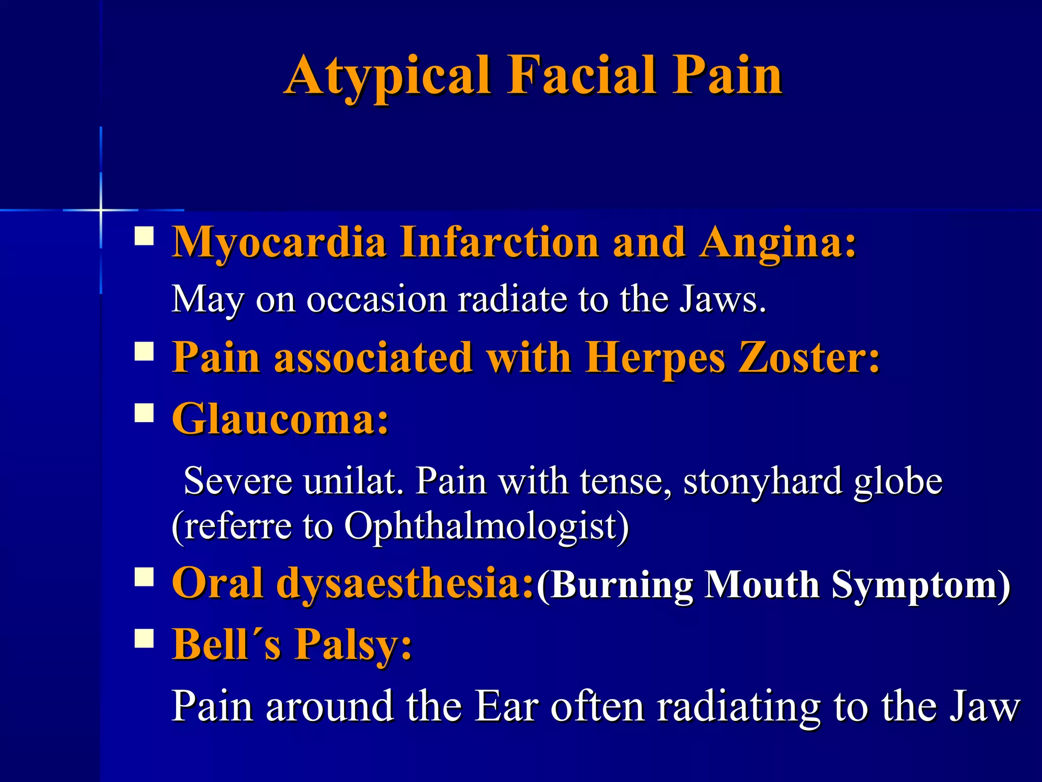 Facial pain | PPT