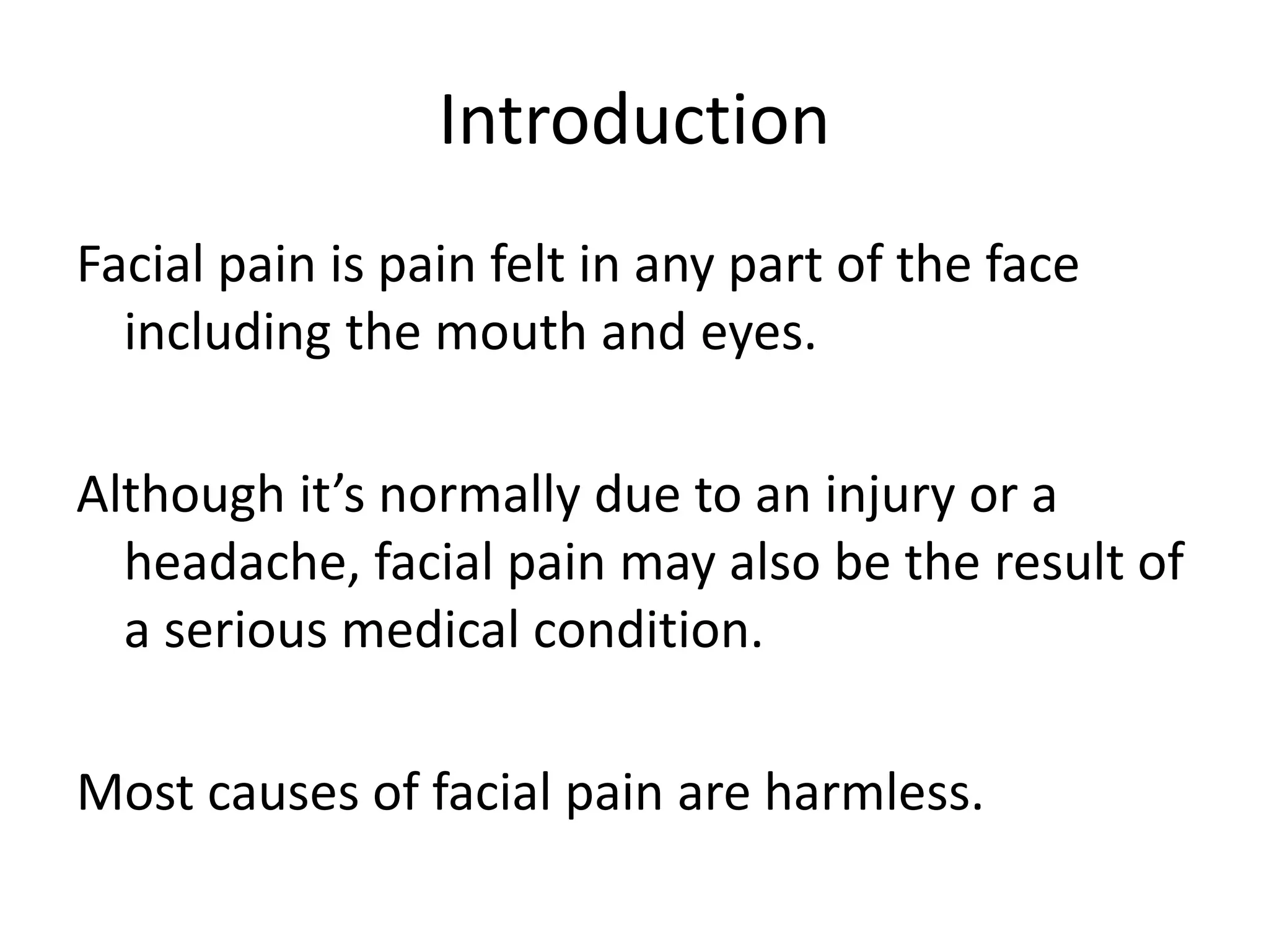 Facial pain | PPTX