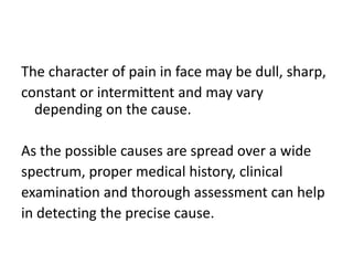 Facial pain | PPTX