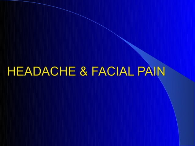 Facial pain non odontogenic causes-part1 | PPT
