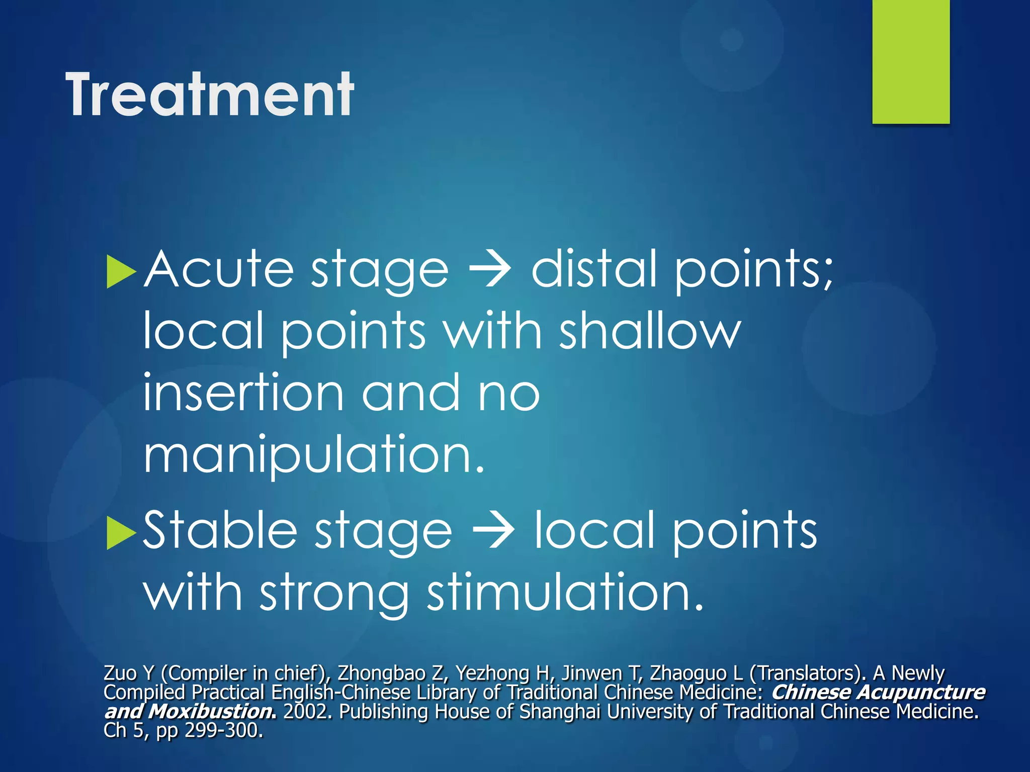 Acupuncture treatment of idiopathic periphereal facial paralysis using ...